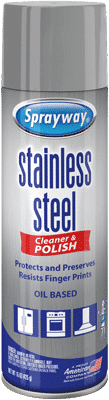 Sprayway Stainless Steel Cleaner Aerosol Spray (oil-based) - Sprayway